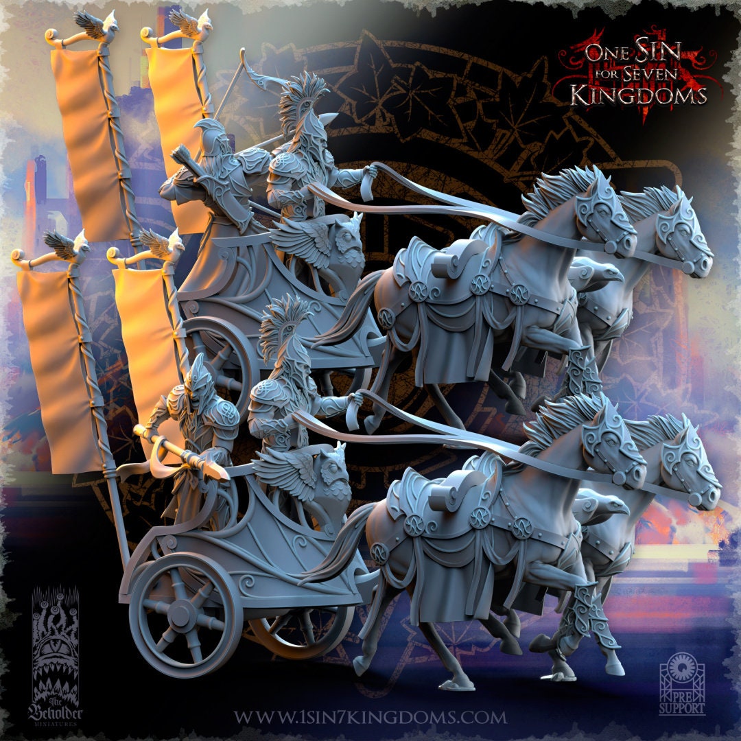 Silvermoor Elf Chariot | the Beholder Miniatures | RPG Boardgames ...