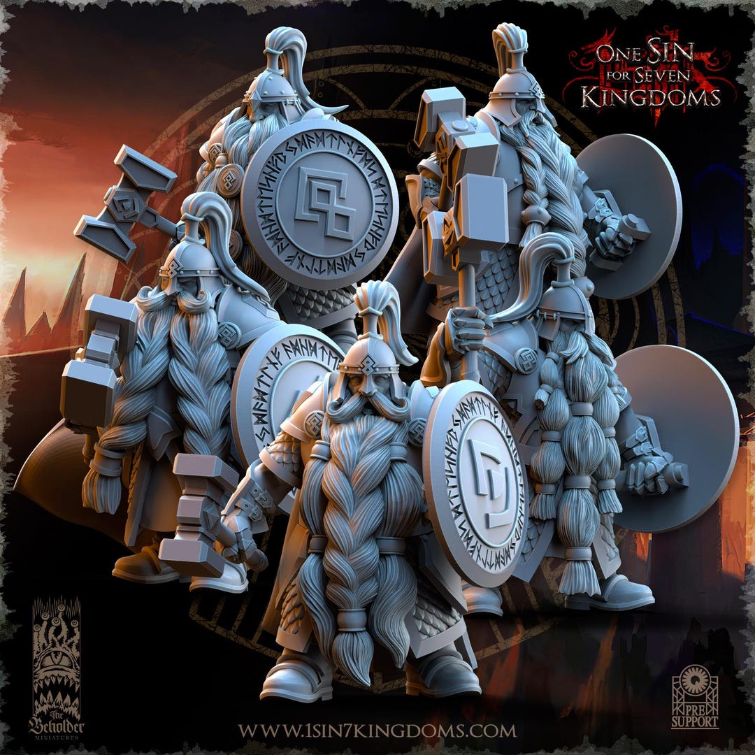 Dwarven Kingdoms Highborn Warriors With Hammer and Shield | the ...