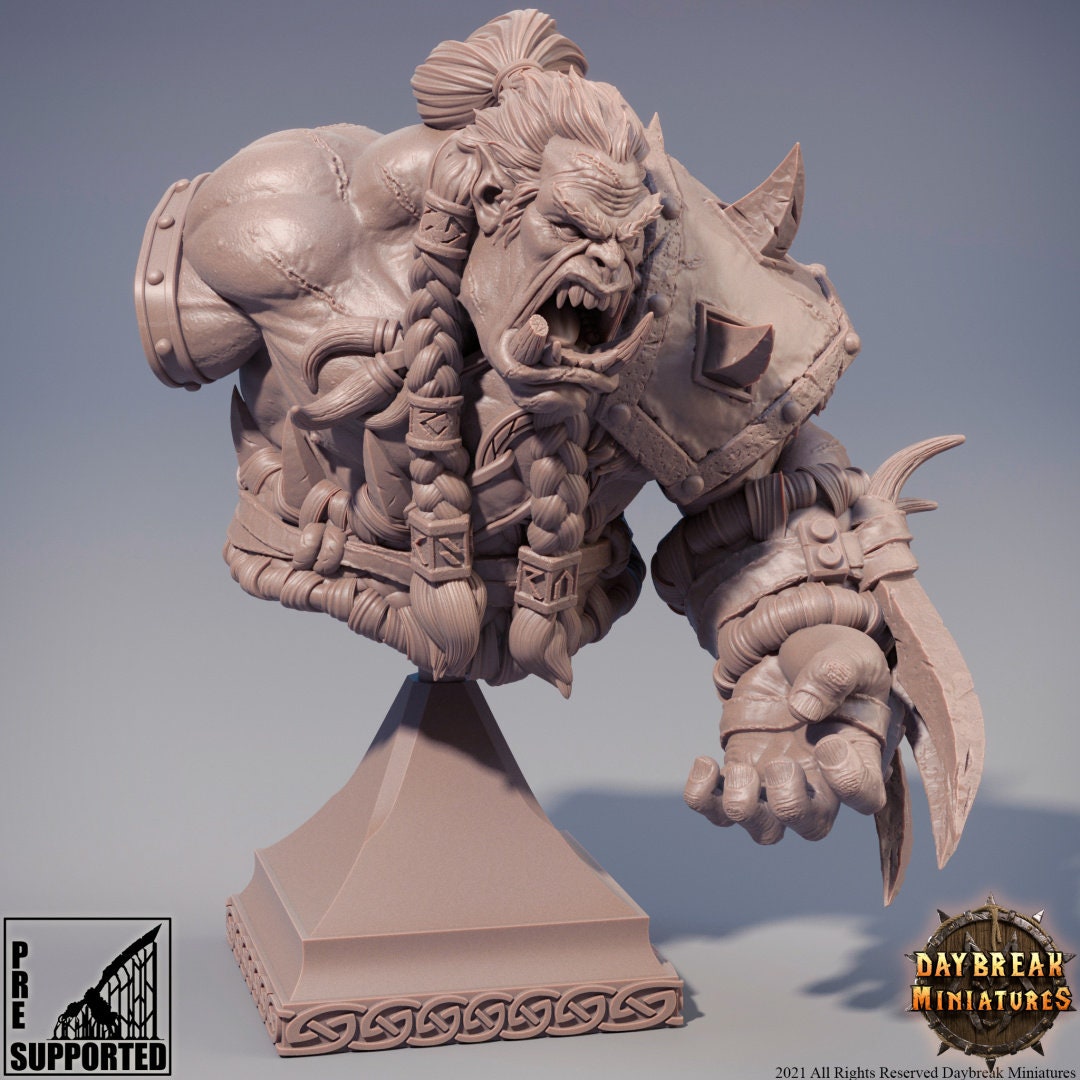 Ork Zweitung Bust | Daybreak Miniatures | Compatible With D&D/AOS | Fantasy | Tabletop - Etsy