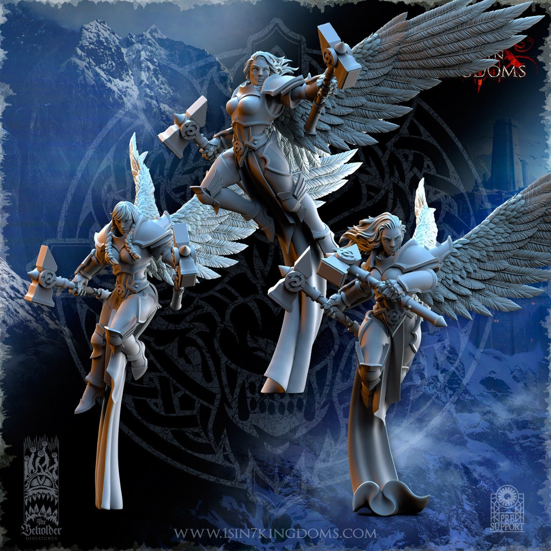 Storm Wolves Valkyrie Dual Hammers | the Beholder Miniatures | RPG ...