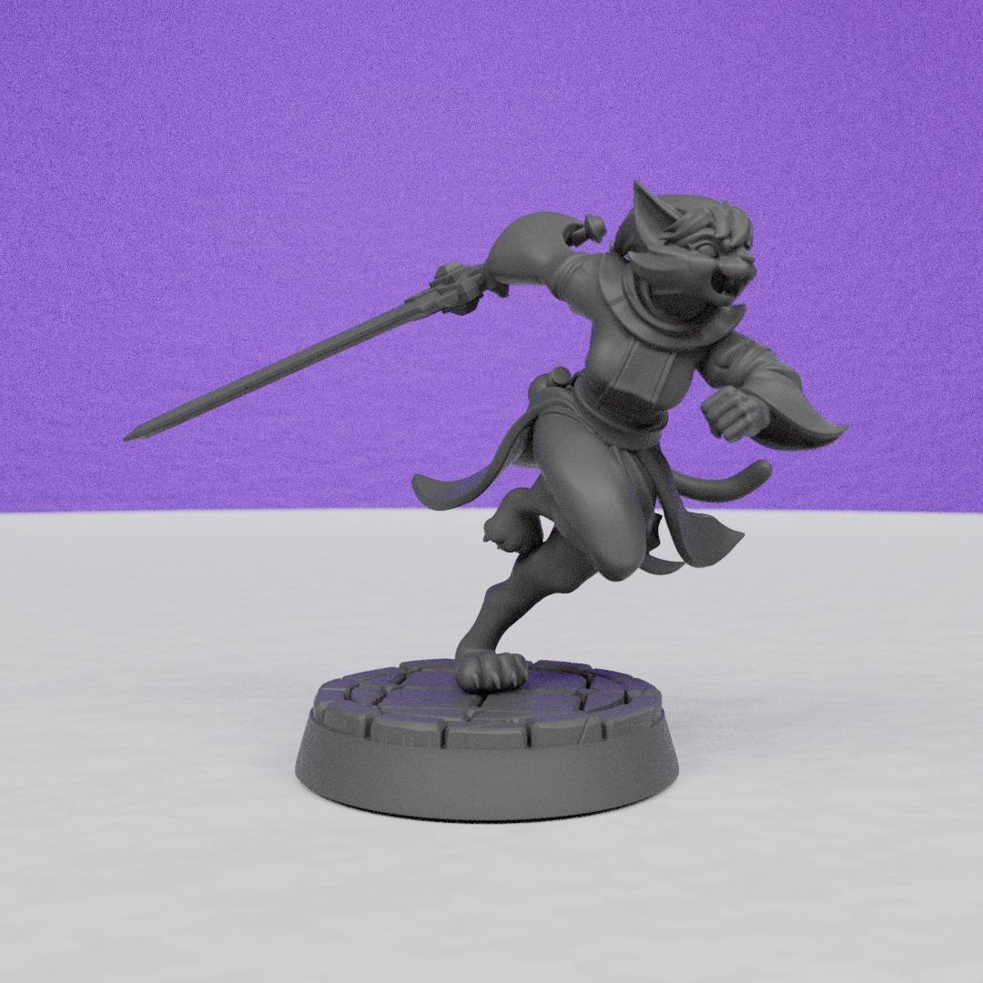 Female Cat Folk Cleric | Castnplay Miniatures | RPG Boardgames ...
