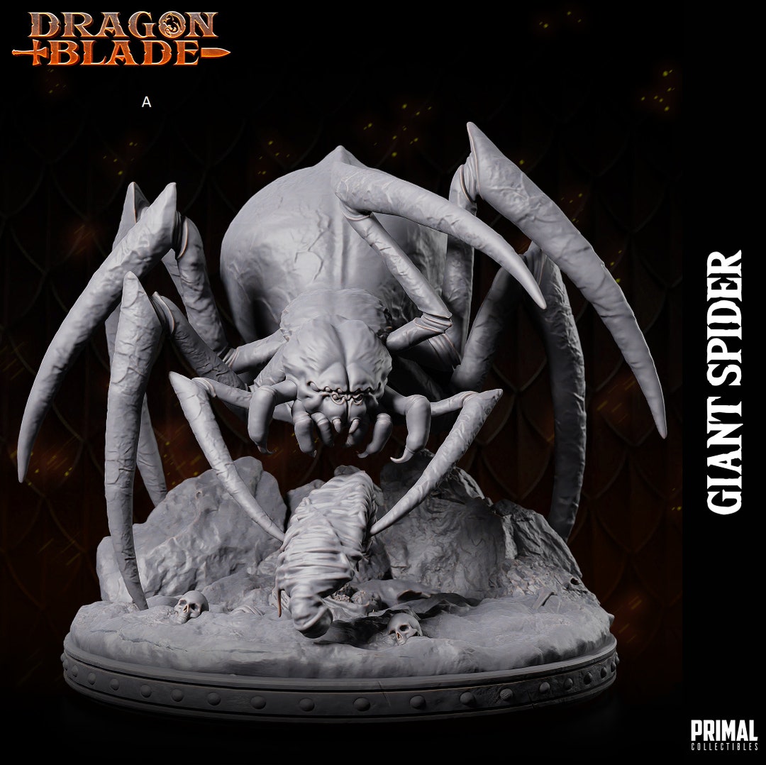 Giant Spider Miniature | Primal Collectibles | Compatible With D&d/aos ...