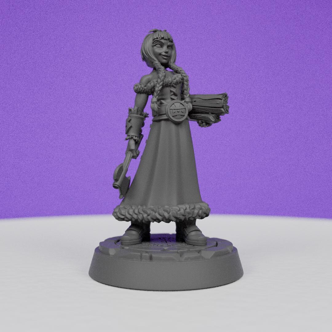 Northwind Vikings Axe Girl | Castnplay | Compatible With D&d/aos ...