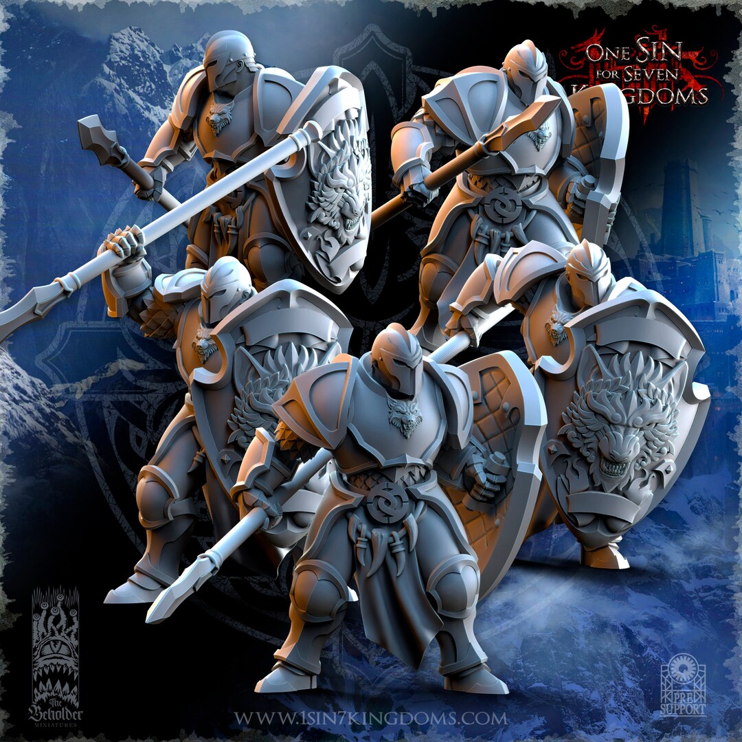 Stormwolves Spear and Shield | the Beholder Miniatures | RPG Boardgames ...