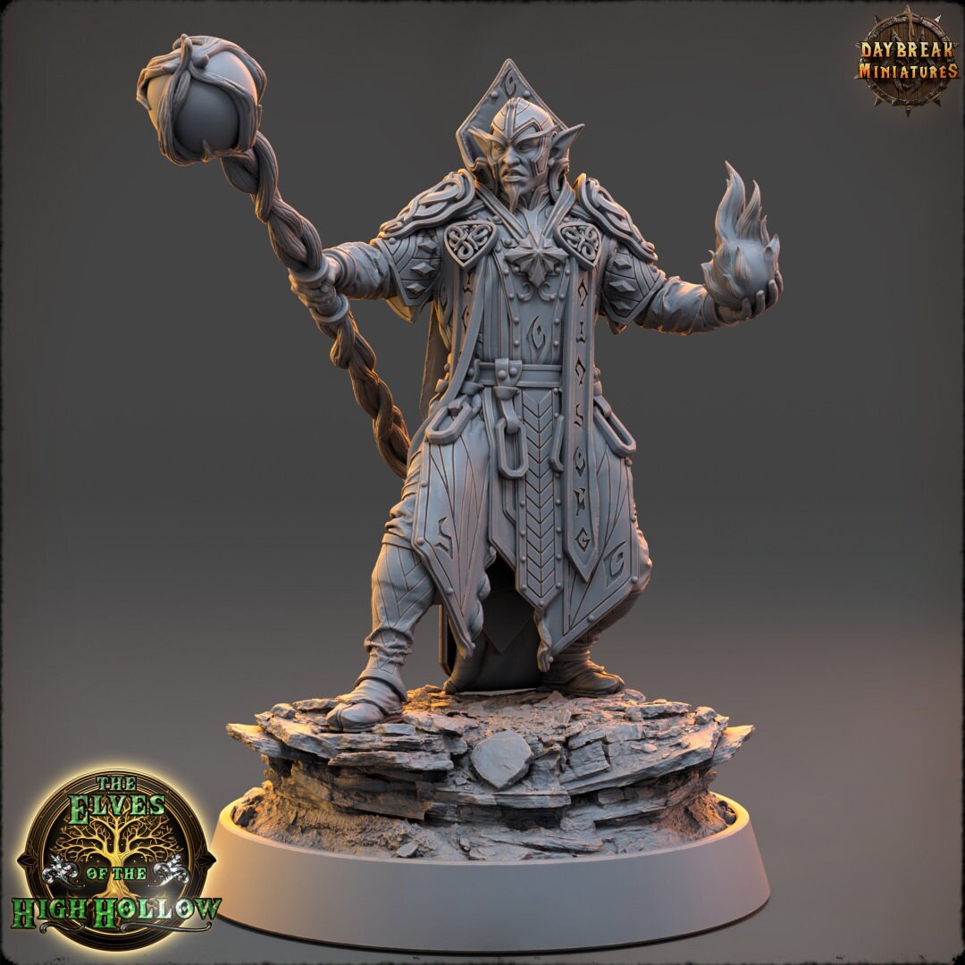 Wood Elf Mage | Daybreak Miniatures | Wargames | Fantasy | Tabletop - Etsy