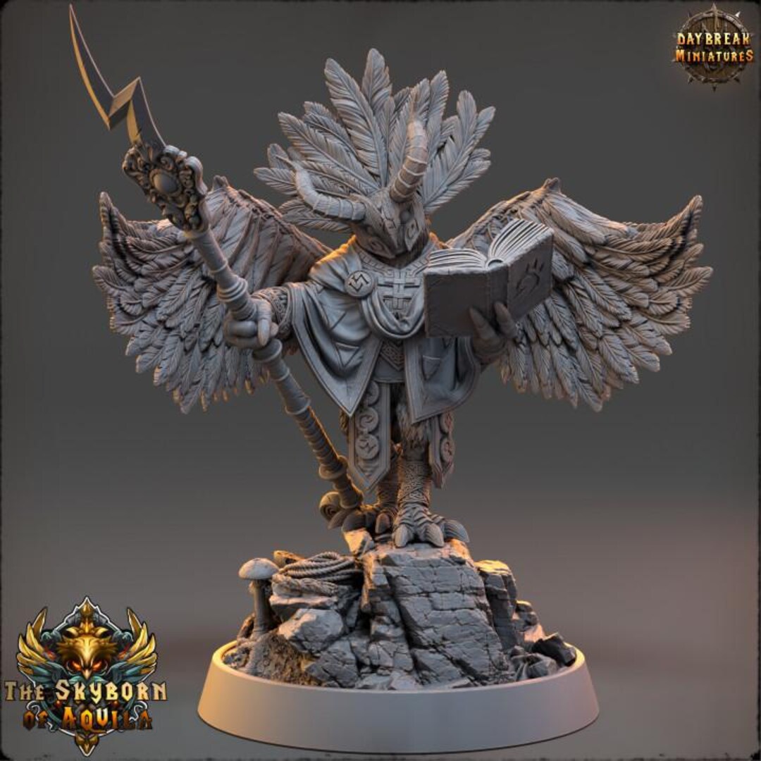 Owlkin Mage Derment | Daybreak Miniatures | Wargames | Fantasy ...