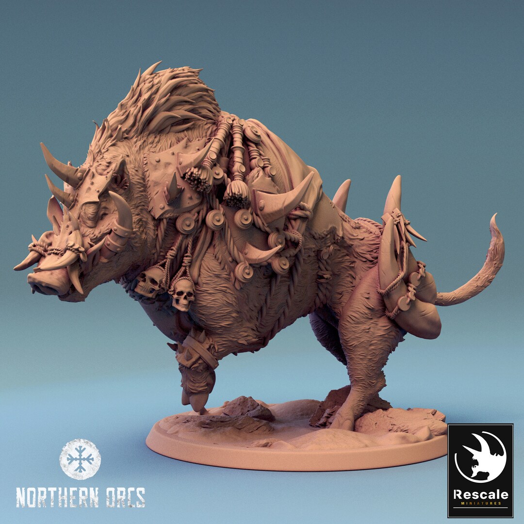 Boar Charge Saddled | Rescale Miniatures | RPG Boardgames | Fantasy ...