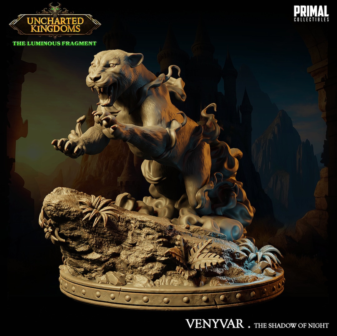 Phantom Panther Venyvar | Primal Collectibles | Compatible With D&d/aos ...