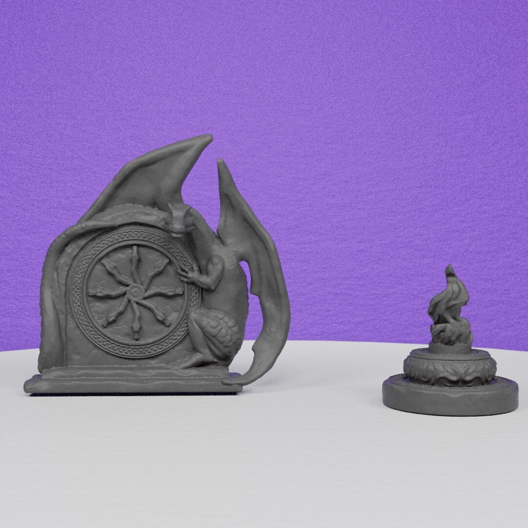 Dragon Gate and Pyre Scenery | TPK Lab | RPG Boardgames | Fantasy ...