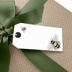 Bee Gift Tags Blank 8 Count Printable Digital Download - Etsy
