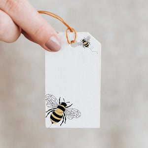 Bee Gift Tags Blank 8 Count Printable Digital Download - Etsy