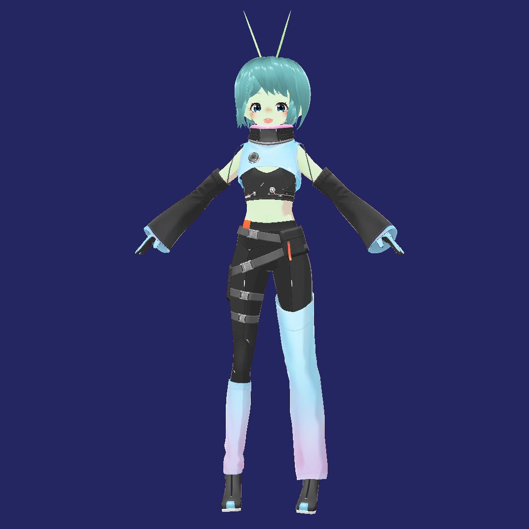 Vroid - Alien Model / Custom Hair & Skin Details - Etsy