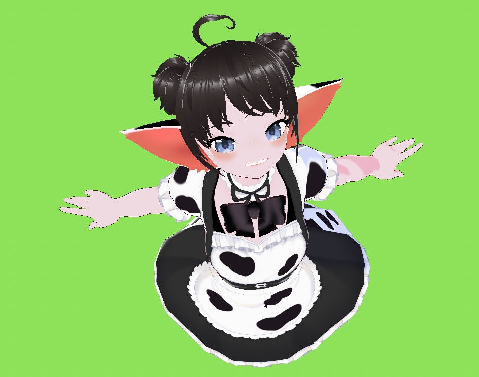 Vroid - Cow Maiden Model - Etsy