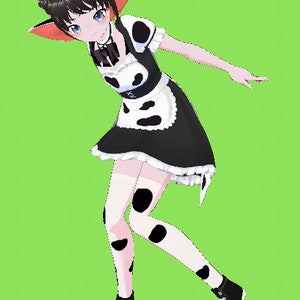 Vroid - Cow Maiden Model - Etsy