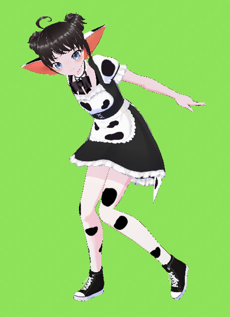 Vroid - Cow Maiden Model - Etsy