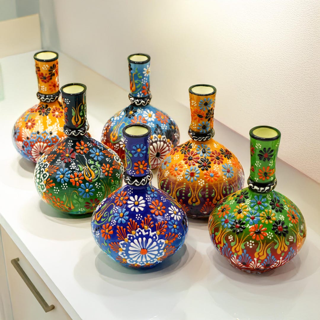 Handmade 6" Ceramic Vase, Bud Vase, Pottery Vase, Table Centerpiece ...
