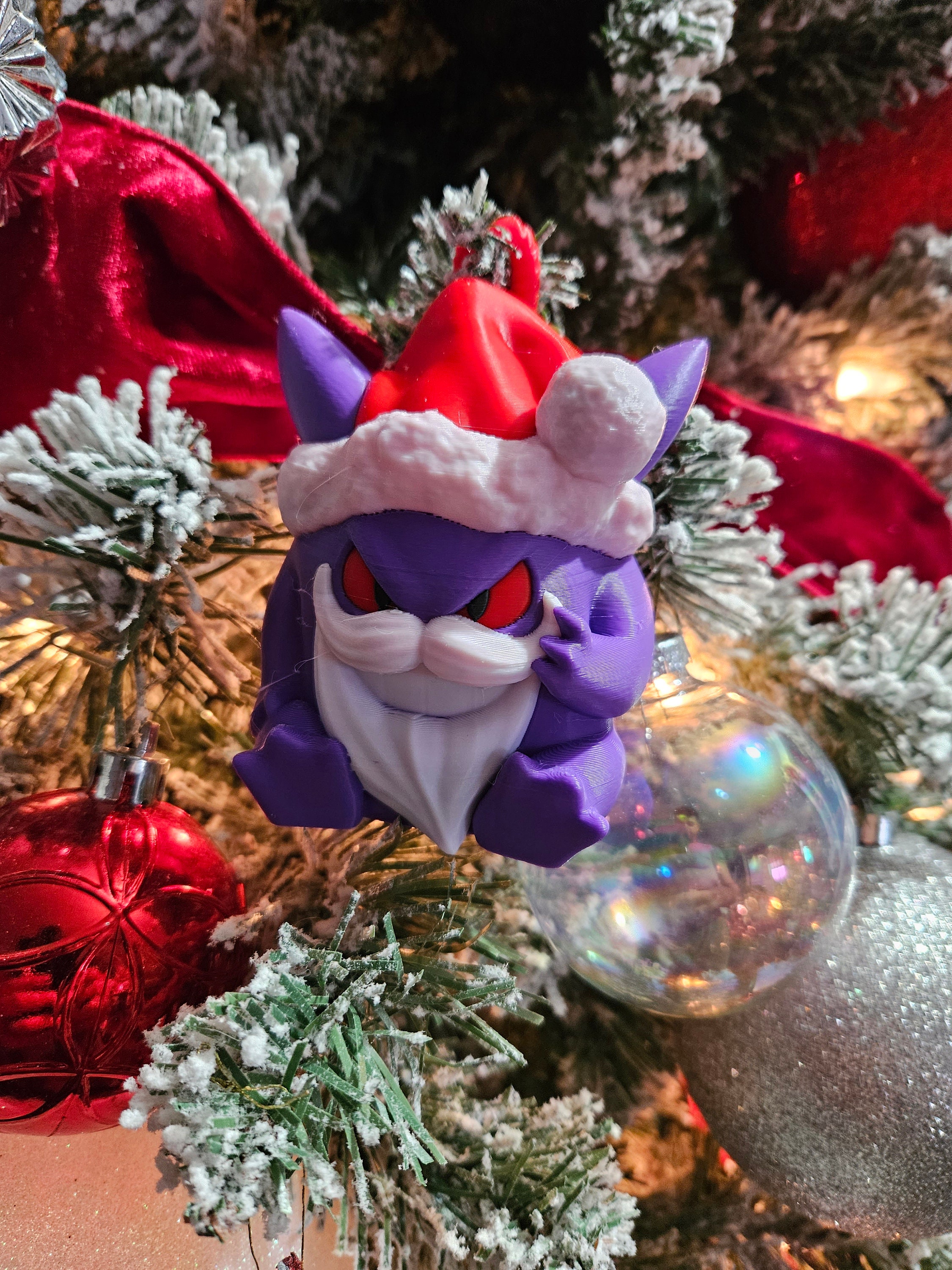 Santa Gengar Ornament - Etsy