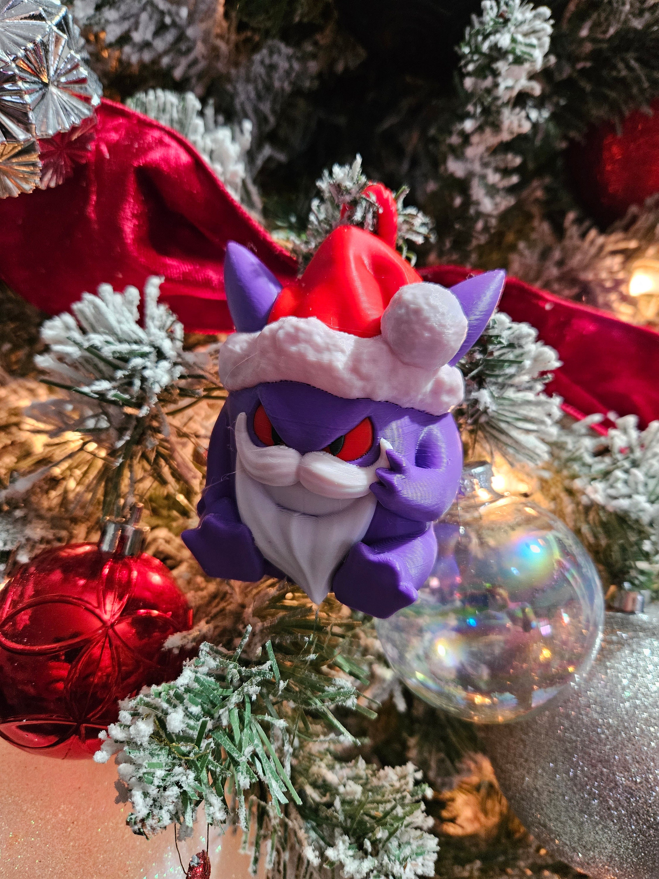 Santa Gengar Ornament - Etsy