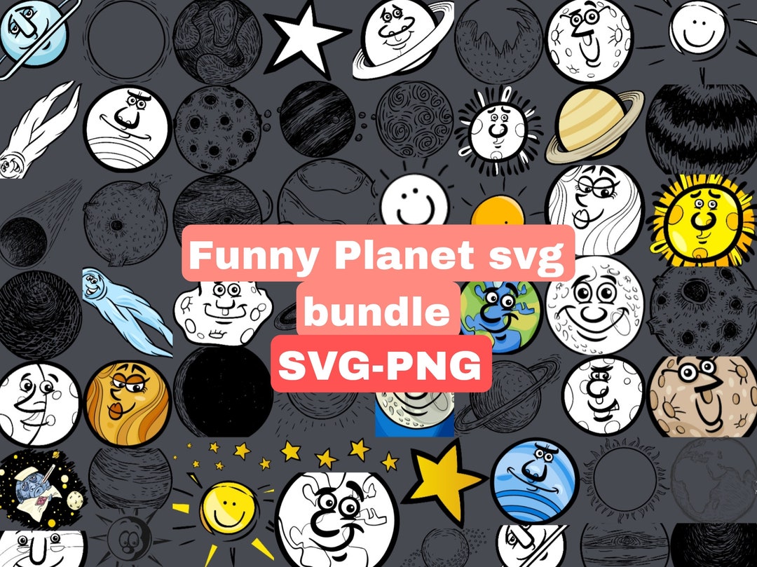 SOLAR SYSTEM SVG - Parade of Planets Cut File, Planet Svg Bundle, Outer ...