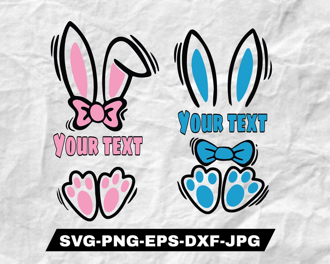 Bunny Svg, Easter Svg, Bunny Name Svg, Bunny Ears Svg, Monogram Svg ...