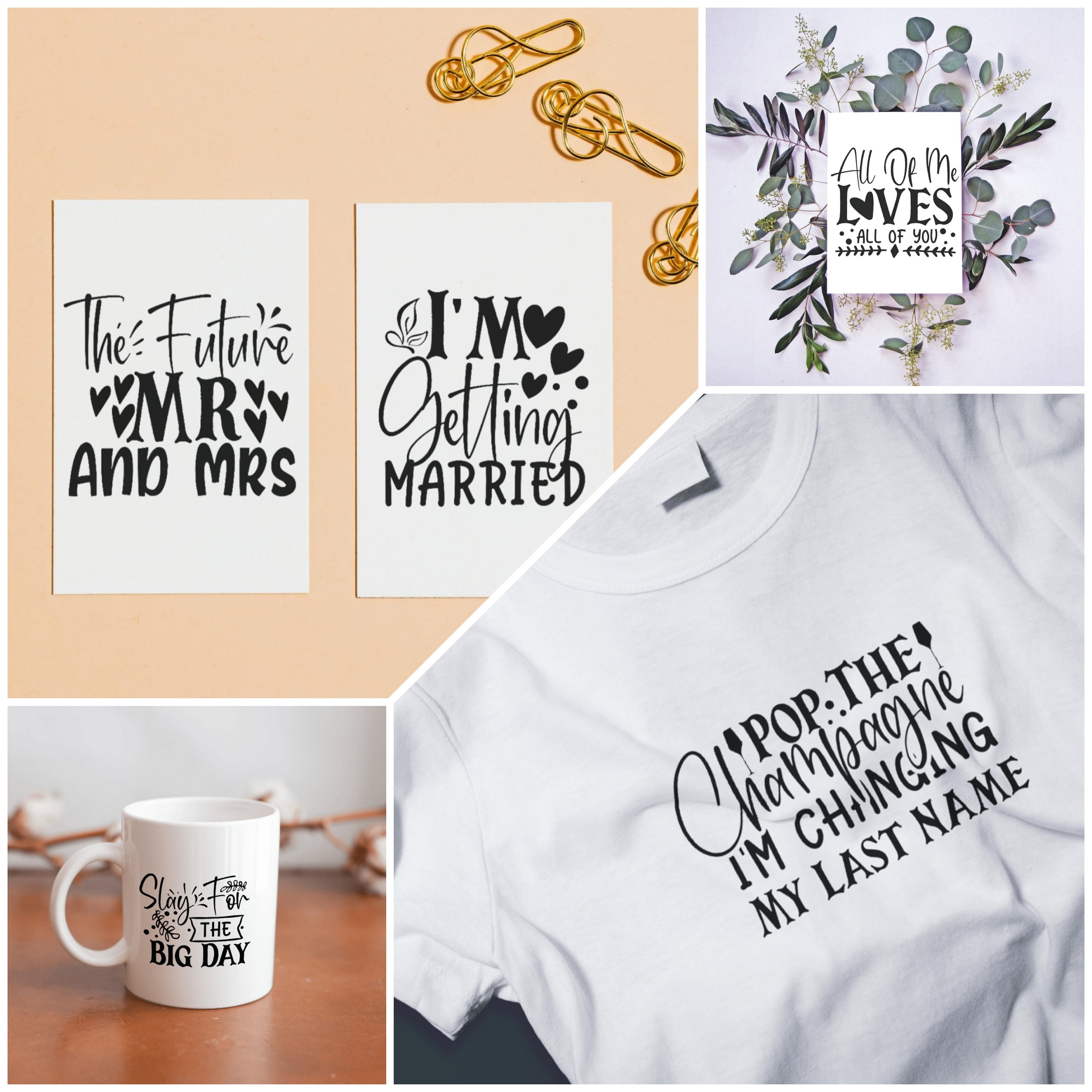 Wedding Svg Bundle, Wedding Svg, Mr and Mrs Svg, Marriage Svg ...