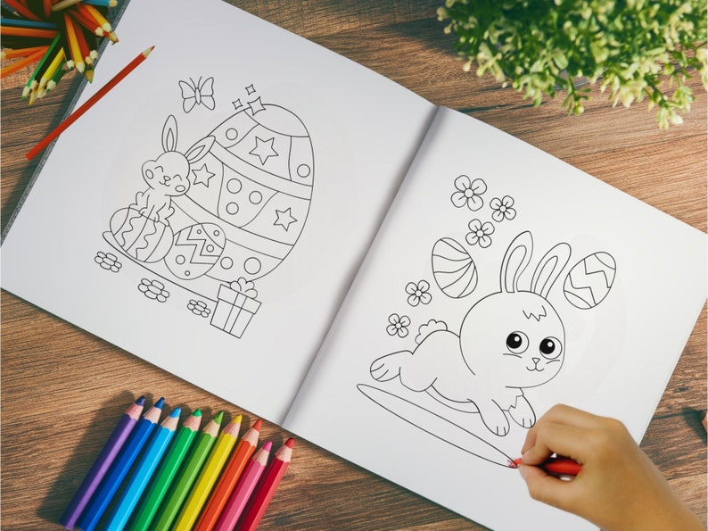 Easter Coloring Page Bundle Coloring Pages, Holiday Coloring Page ...