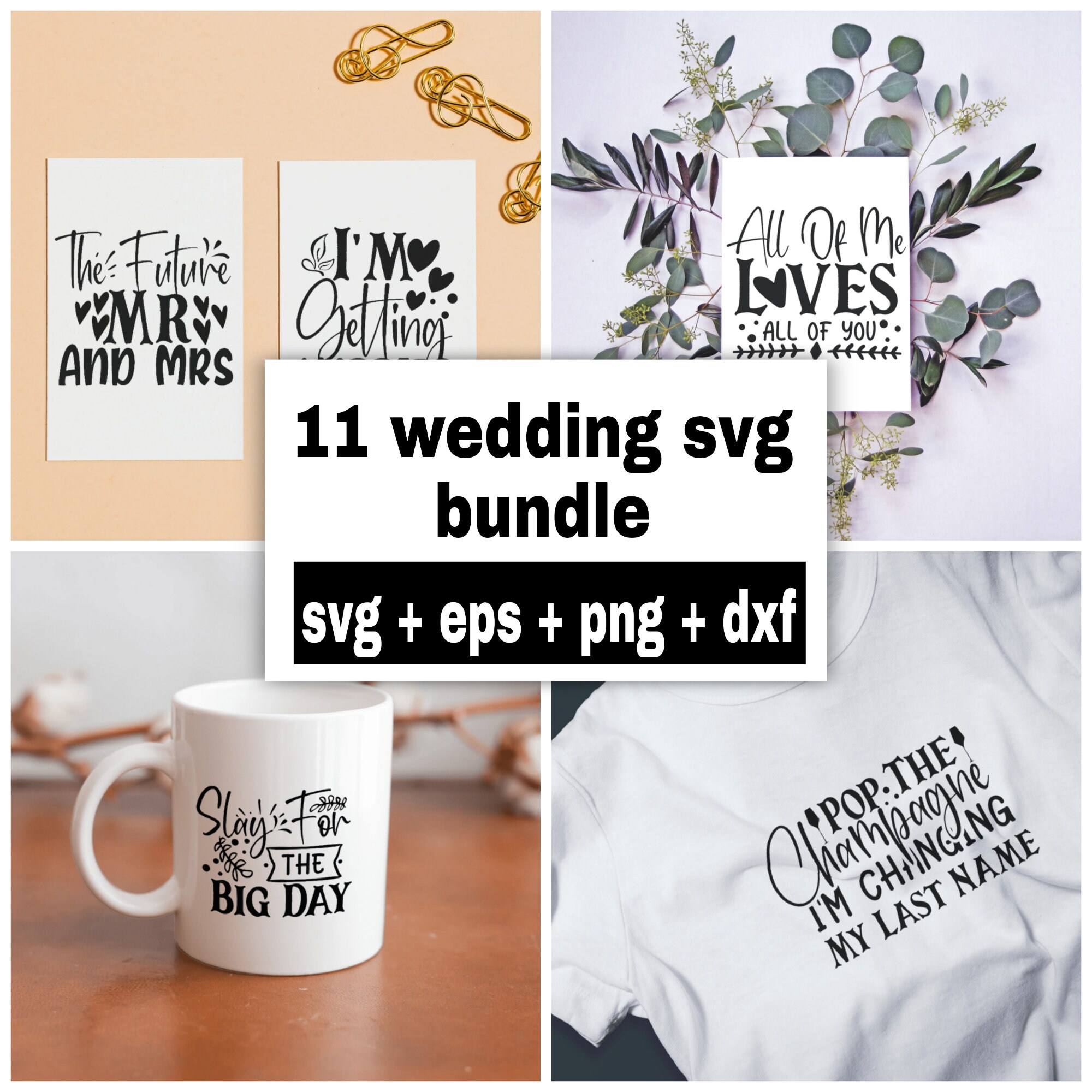 Wedding Svg Bundle, Wedding Svg, Mr and Mrs Svg, Marriage Svg ...
