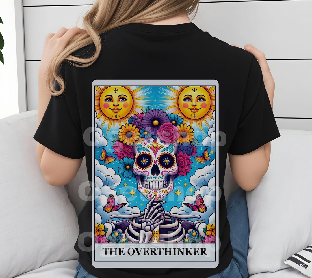 Tarot Card PNG the Overthinker Tarot Card, Sarcastic Funny Skeleton ...