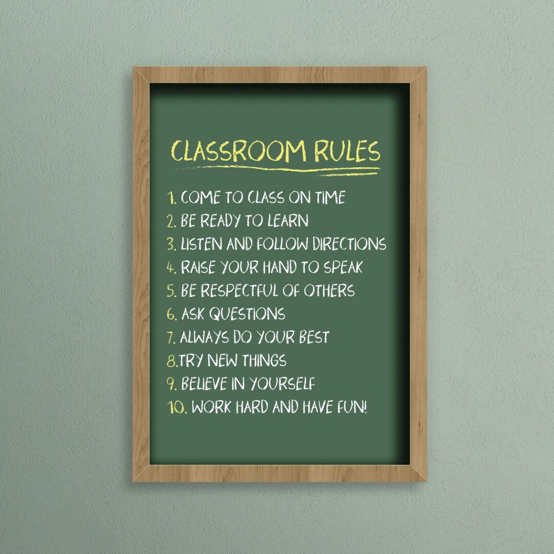 Classroom Posters Svg, Classroom Rules Svg, Classroom Decoration Svg ...