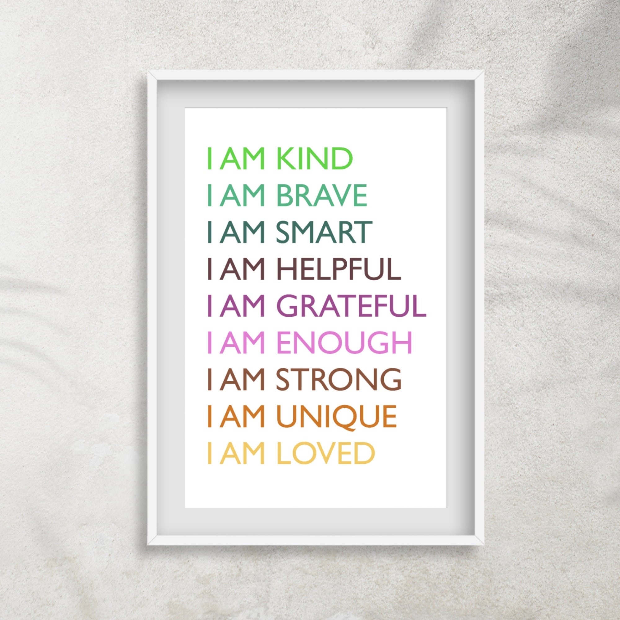 Affirmations for Kids, Classroom Posters, I Am Affirmations, Playroom ...