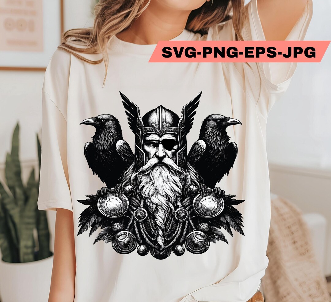 Odin Portrait Illustration Svg Png Jpg Eps Odin Download Odin T-shirt ...