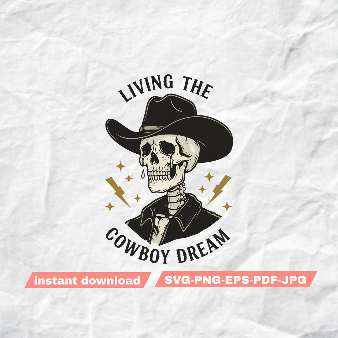 Funny Cowboy Skeleton in Tears PNG, Crying Cowboy Skull SVG, Sarcastic ...