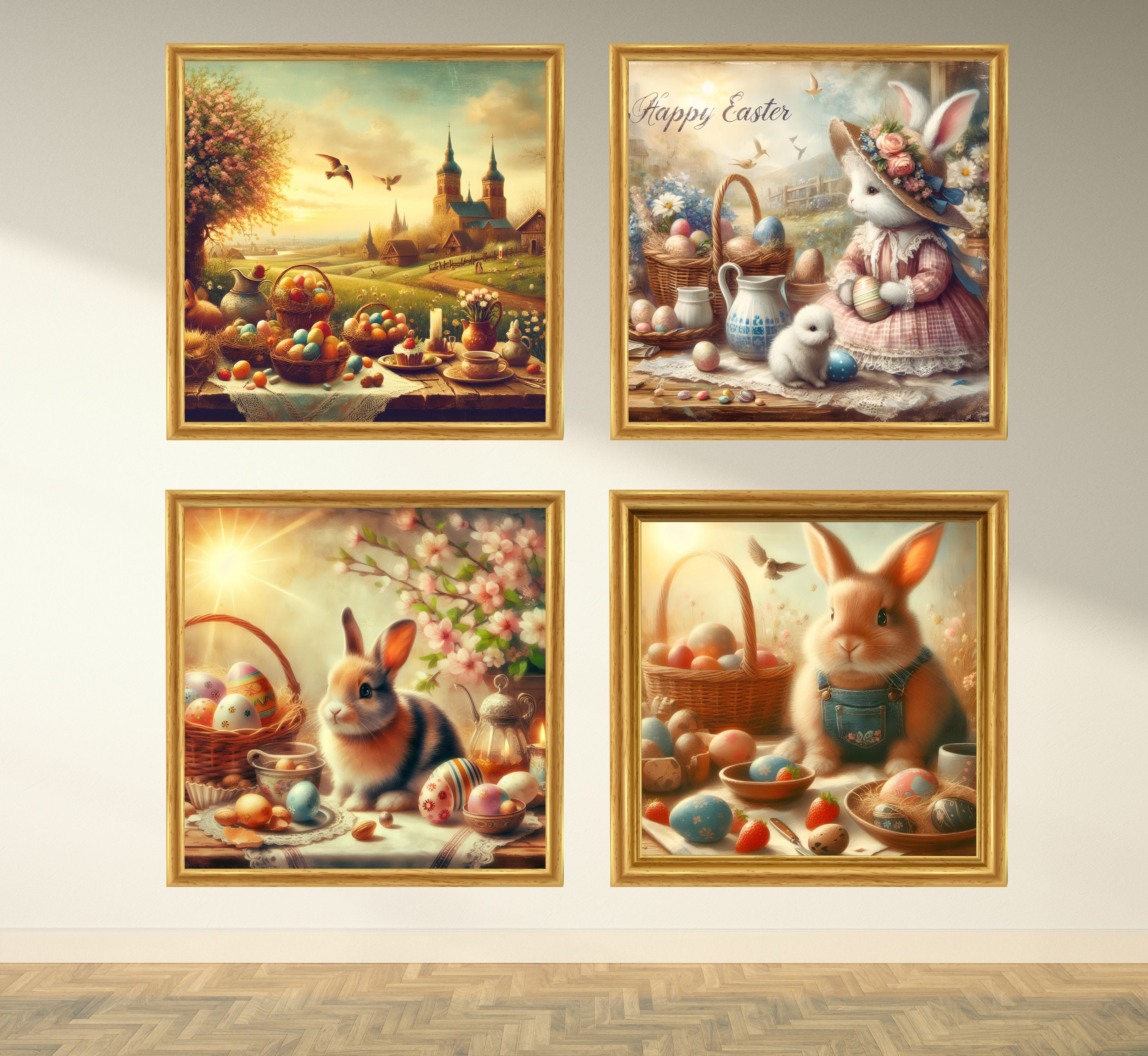 Easter Bunny 12 Easter Painting , Easter Clipart, Spring Clipart ...