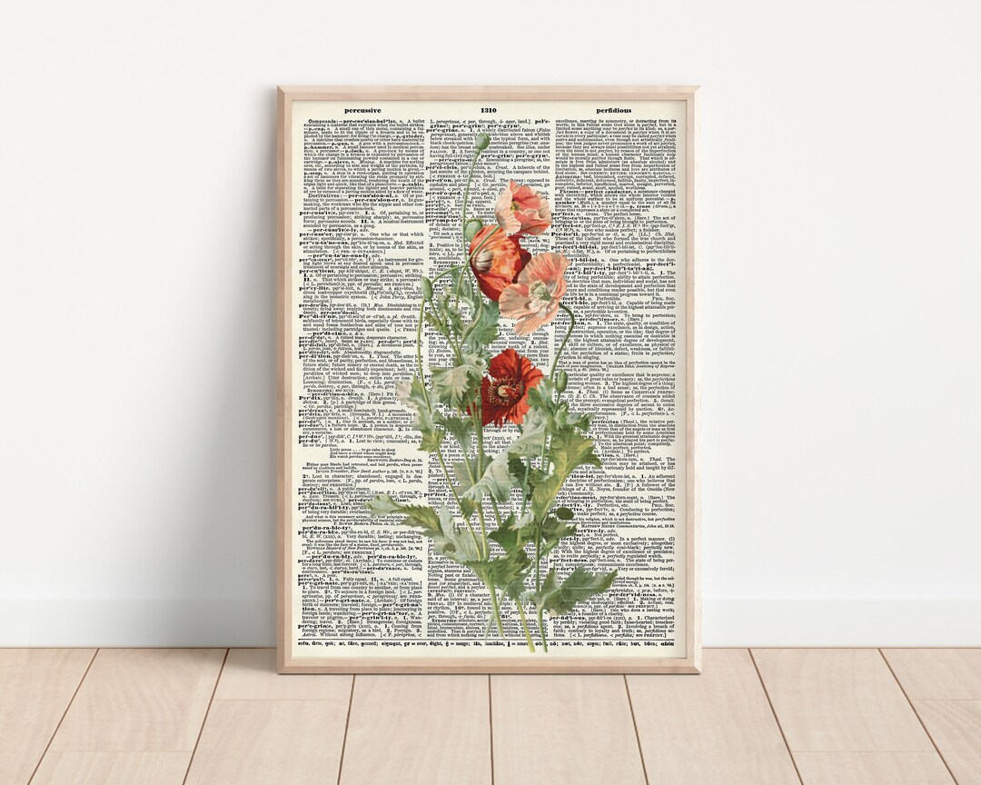 Poppy 2 Dictionary Print - Etsy