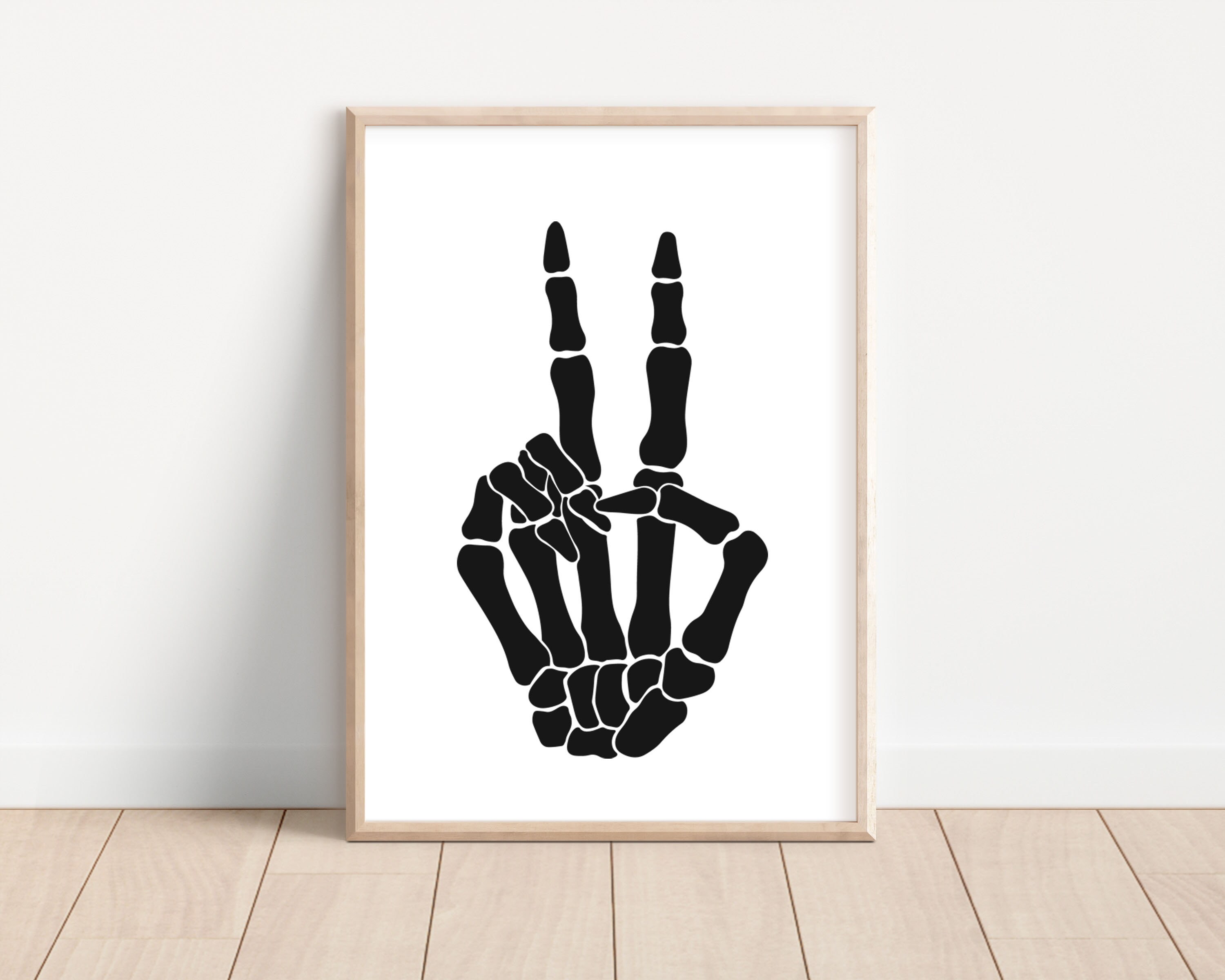 Skeleton Peace Sign Dictionary Print - Etsy