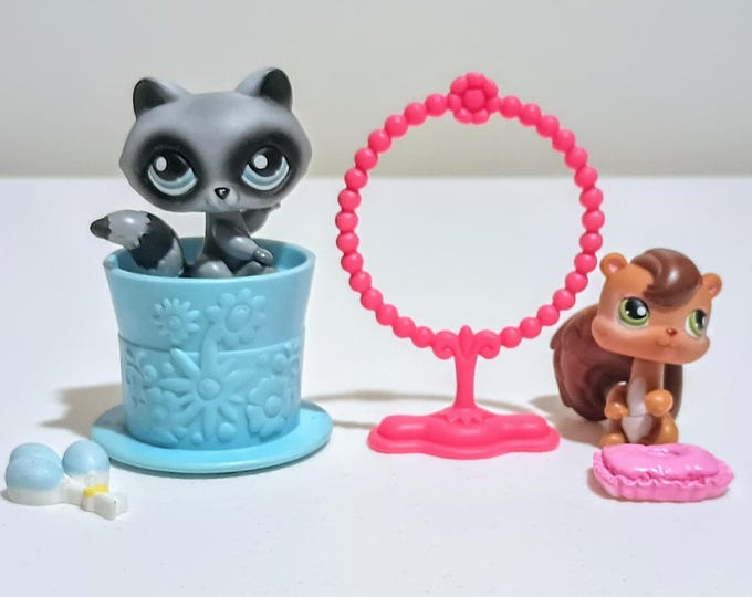 Littlest Pet Shop Squirrel and Raccoon Circus Prop Lot - Littlest Pet ...