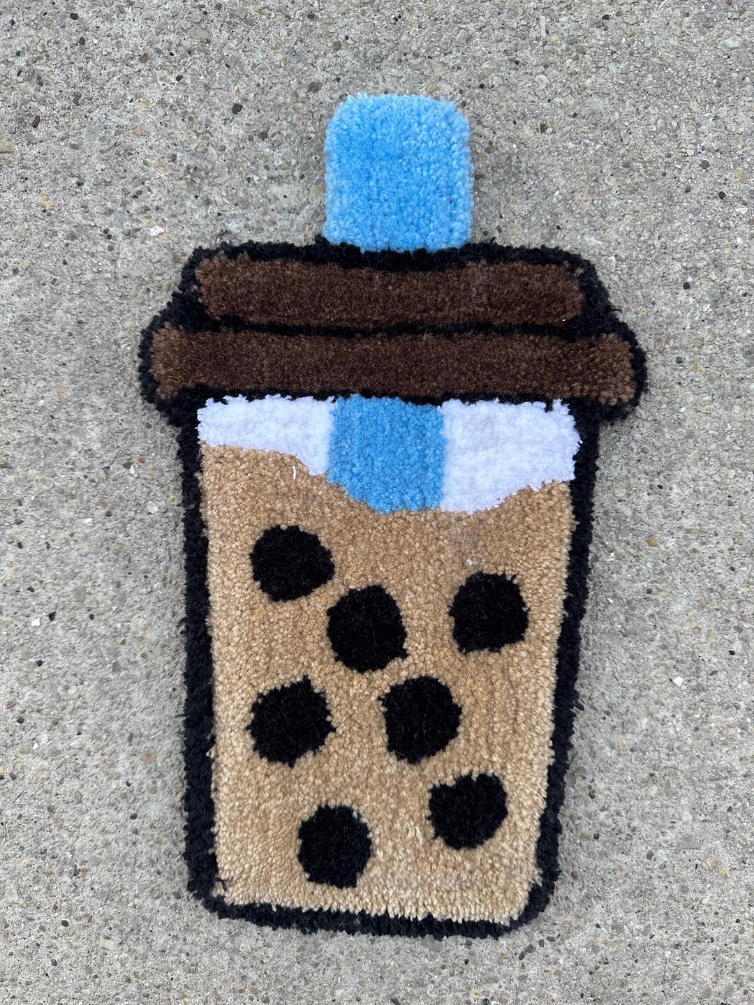 Boba Milk Tea Tufted Rug / 100% Handmade / Custom Tufted Rug - Etsy