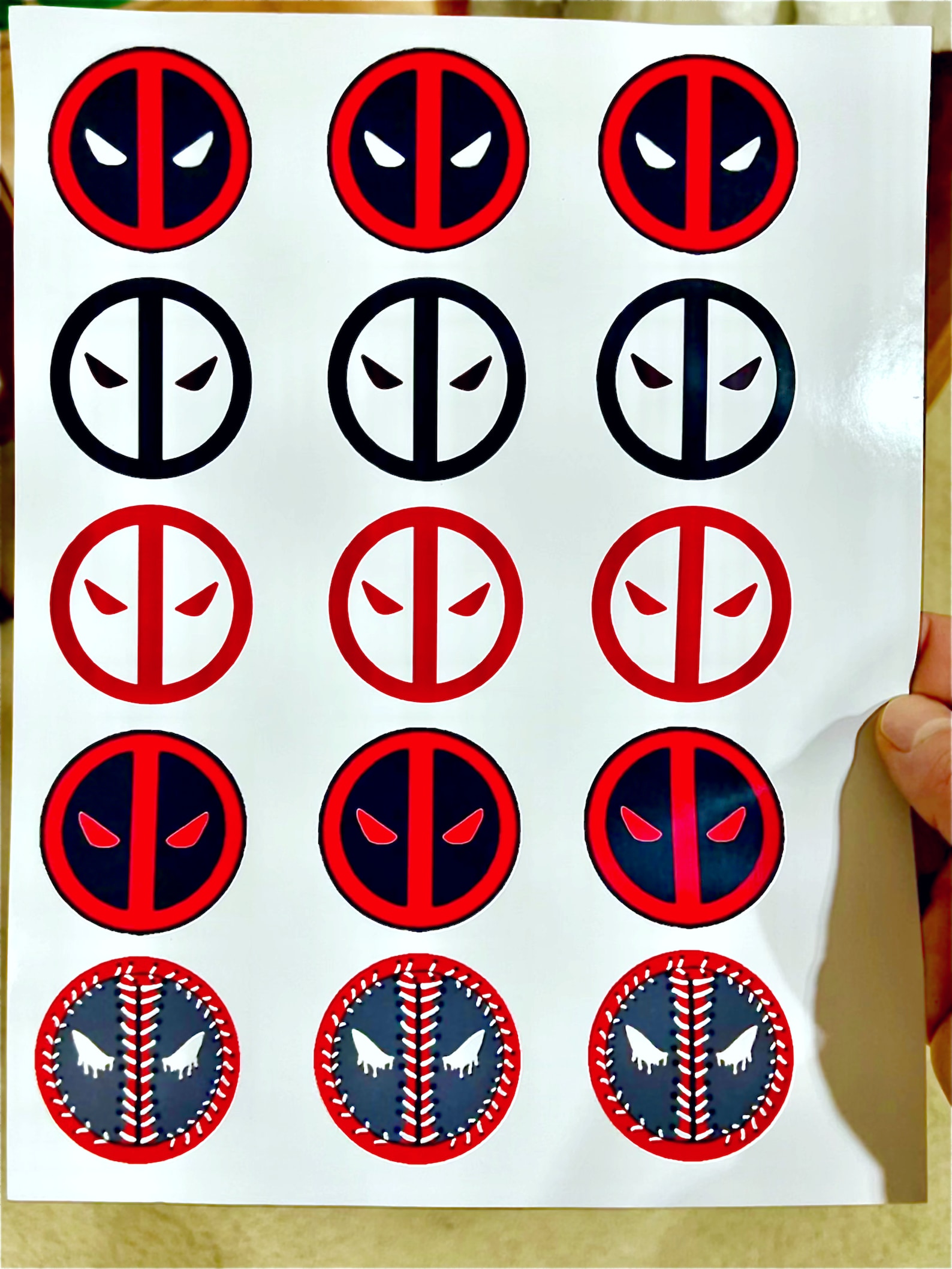 Deadpool Logo Decals- Many Designs and Sizes - Stickers Printed on ...