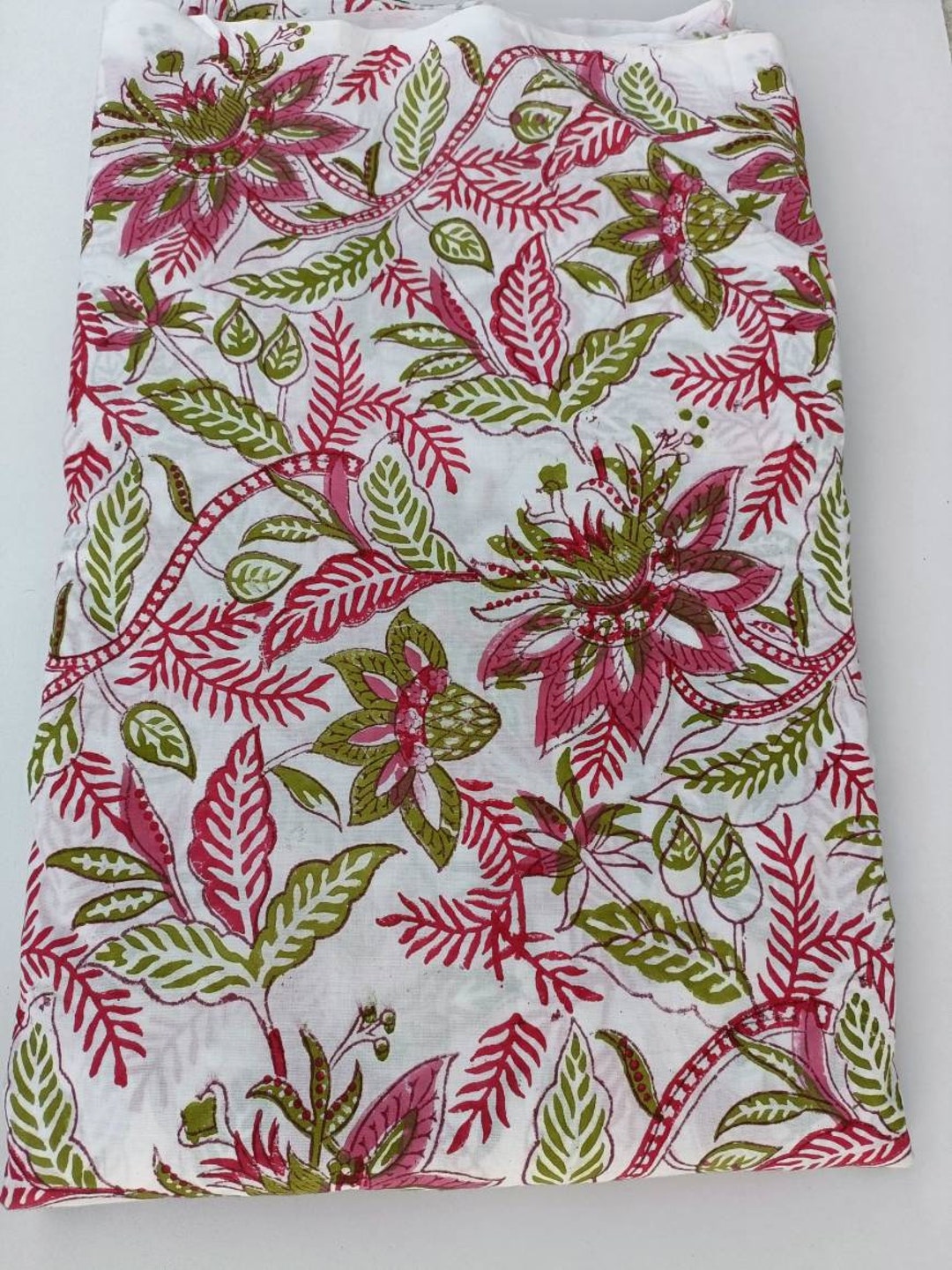 Printed Cotton Fabric, Fabric by Yard, India Fabric, Women Clothing ...