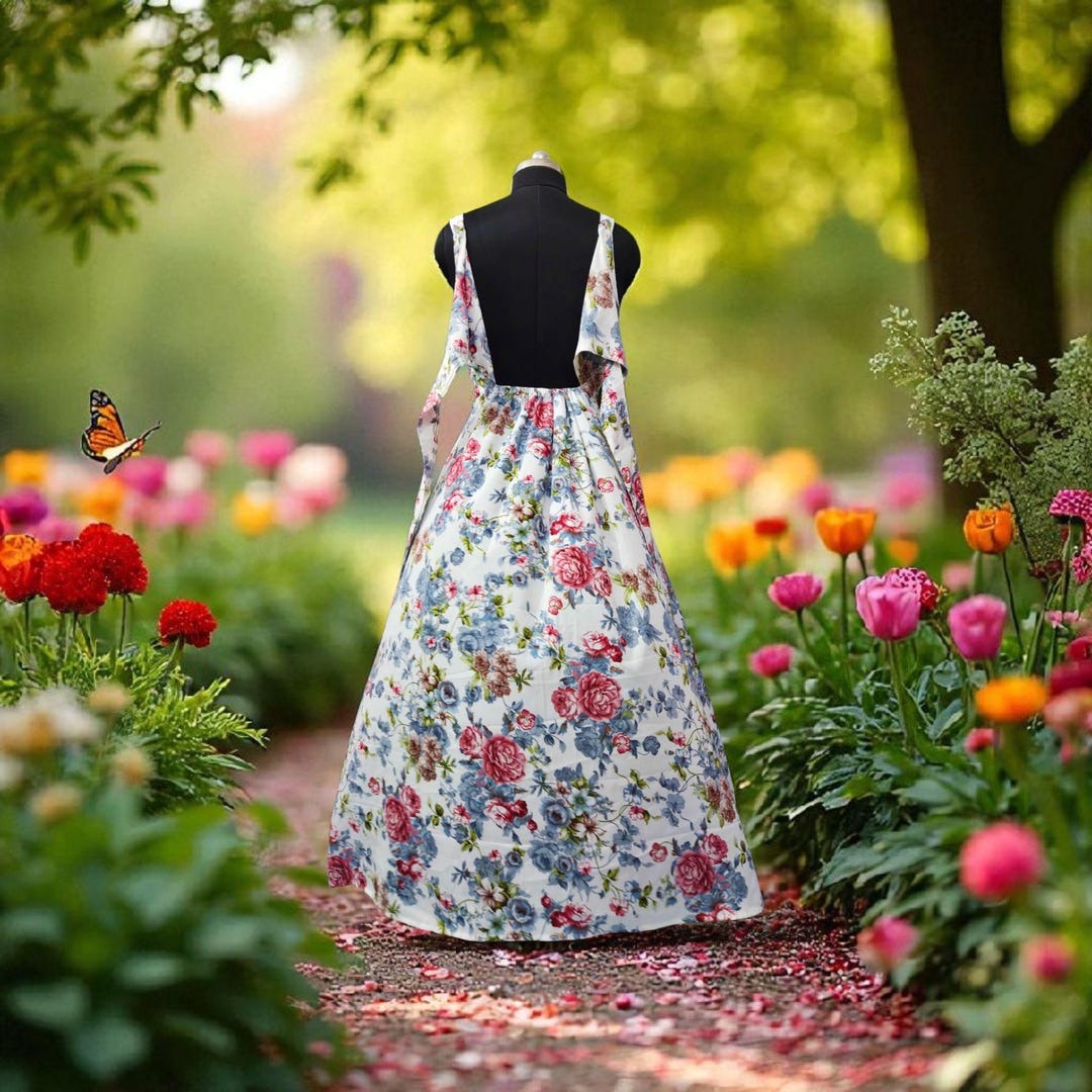 Silk Flowers Dress, Delta Multi Floral Dress, Gift for Her ,adjustable ...