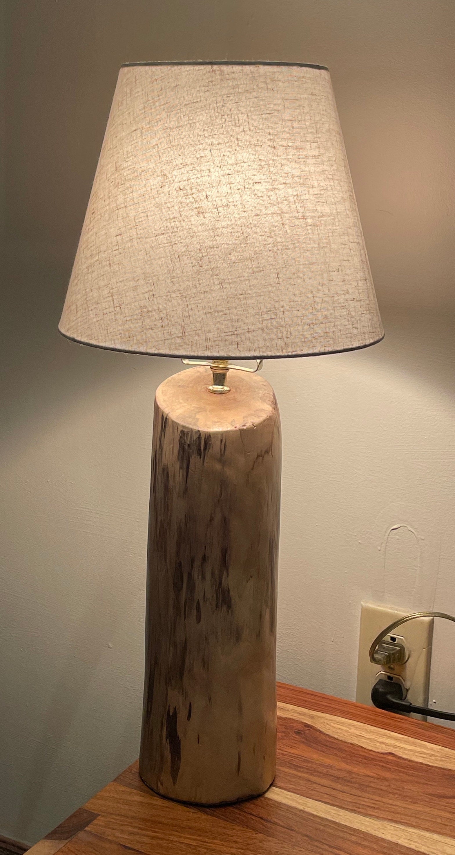 Rustic Handmade Wood Lamp, Log Light, Natural Home Decor for Log Cabin ...