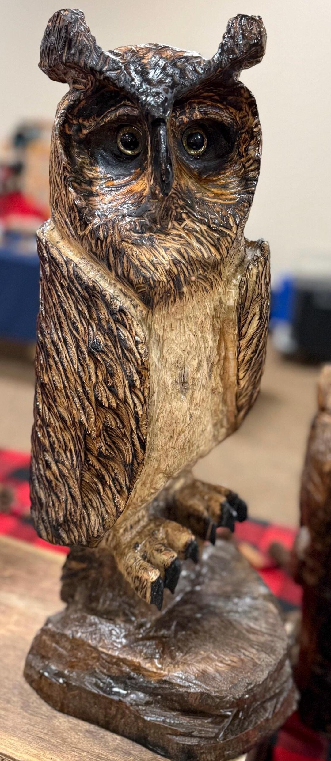 Wood Carved Owl Life-size, Handmade, High Quality and Built to Last ...