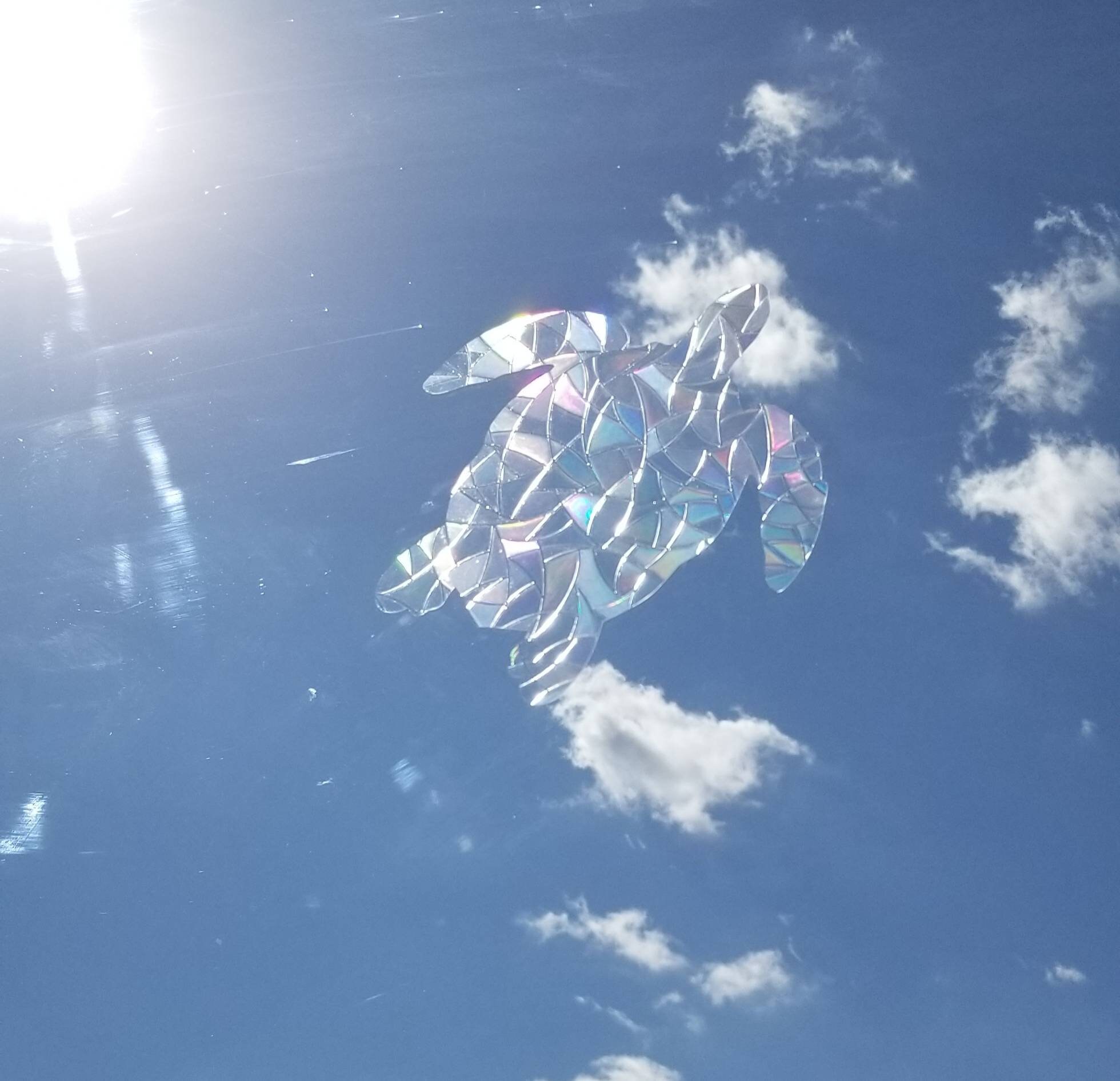 Sea Turtle Suncatcher Sea Turtle Cling Wrap Sea Turtle - Etsy