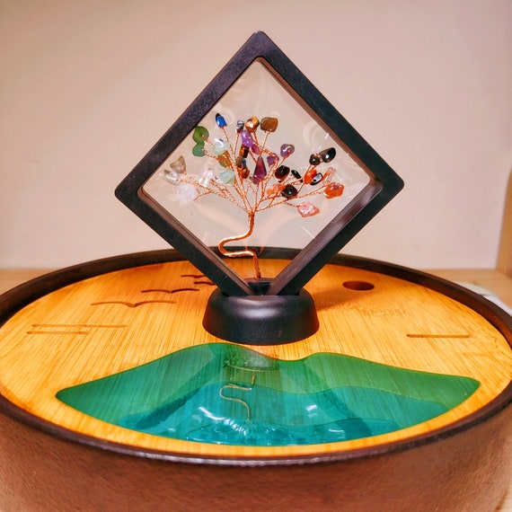 CRYSTAL TREE With Floating Display Stand Feng Shui Tree - Etsy