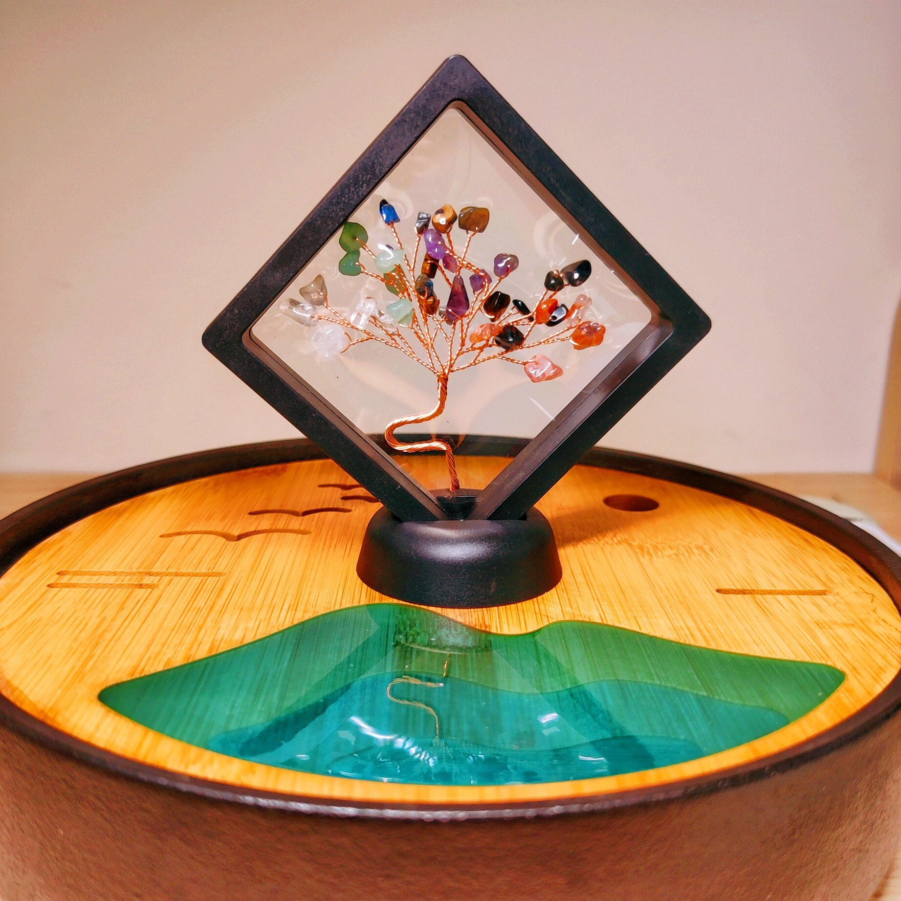 CRYSTAL TREE With Floating Display Stand Feng Shui Tree - Etsy