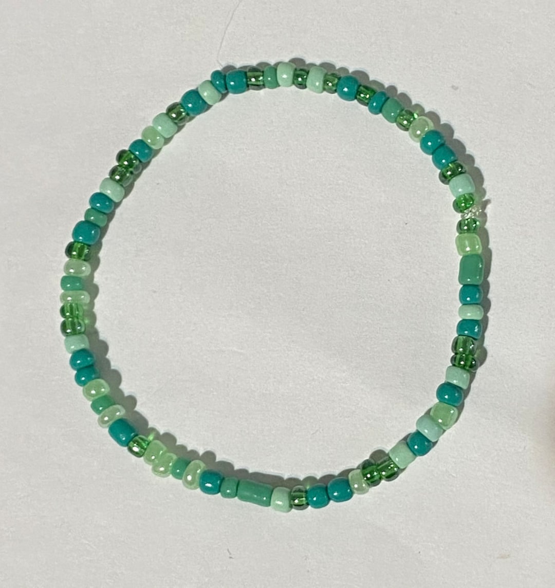 Green Seed Bead Bracelet - Etsy