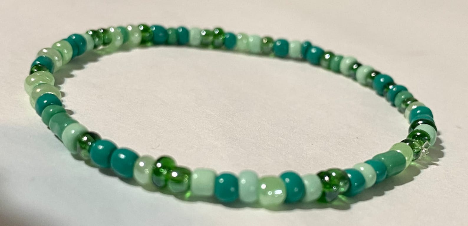 Green Seed Bead Bracelet - Etsy