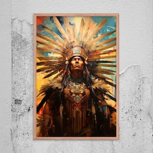 Aztec God Poster Art Aztec King Mayan Warrior Native American Framed - Etsy