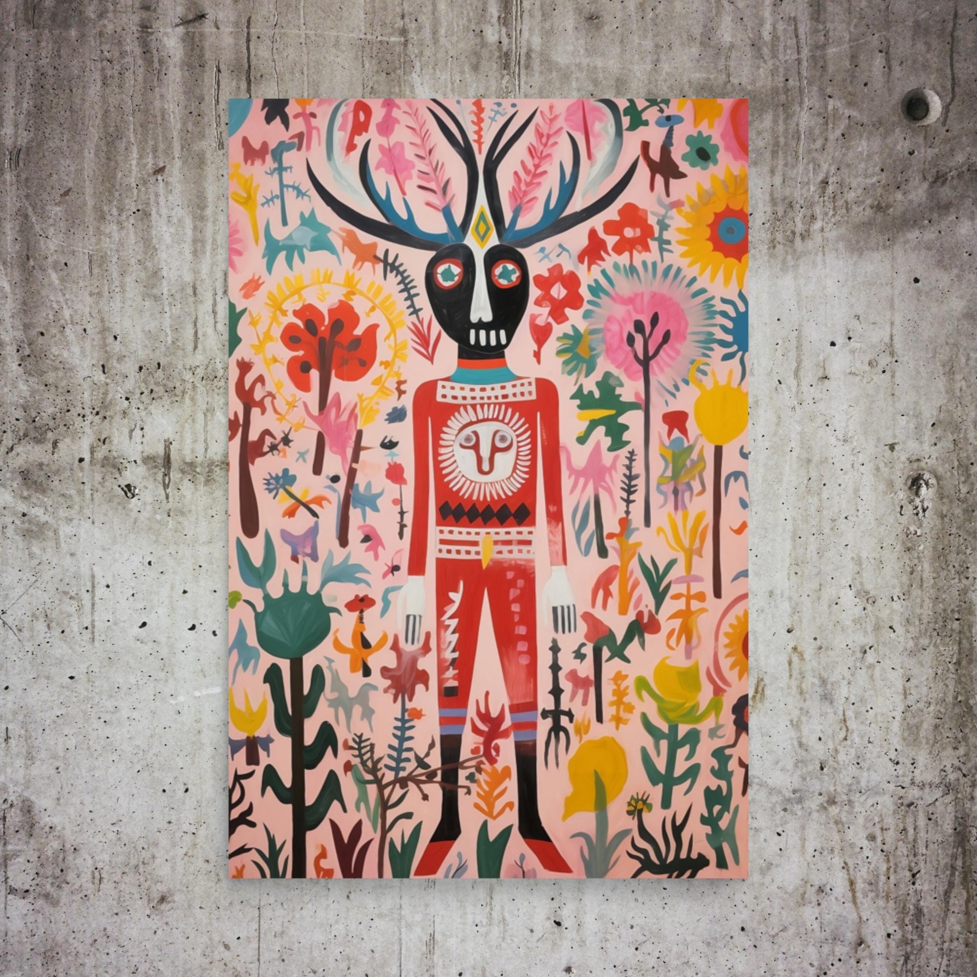 Norse Ekthyrnir Wall Art Valhalla Viking Stag Mythology Pagan Poster - Etsy