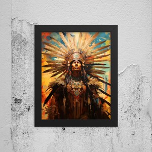 Aztec God Poster Art Aztec King Mayan Warrior Native American Framed - Etsy